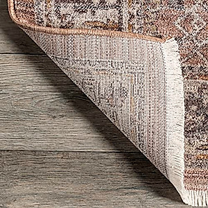 nuLOOM Sorsha Persian Traditional Fringe Area Rug, 5' x 7' 9", Rust