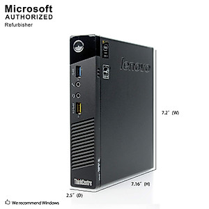 Lenovo ThinkCentre M83 Tiny Desktop PC Computer Package, Intel Quad Core i5-4590T, 8G, 256G SSD, USB 3.0, VGA, DP, 20 Inch LCD Monitor(Brands May Vary), Keyboard, Mouse, Win 10 Pro (Renewed)