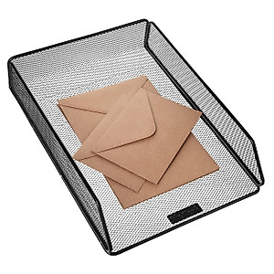 Mr. Pen Mesh Desk Organizer - Single Tray with Letter Tray, File Holder for Desk Paper Management