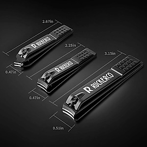 Nail clippers set matte stainless steel 3 pcs fingernail clippers &slant edg Toenail Clipper Cutter Metal Case .The best gift nail clippers for men and women