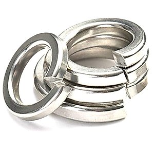 RuiLing 100PCS Split Lock Washer 201 Stainless Steel Spring Lock Washer Elastic Gasket M6