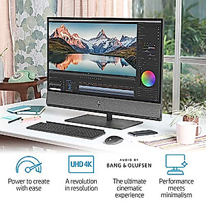 HP Envy 32 All-in-One Computer, 9th Gen Intel Core i7-9700 Processor, 4K UHD Monitor, NVIDIA GeForce GTX 1650 Graphics (4 GB), 16 GB RAM, 1 TB SSD, Windows 10 (32-a0010, Nightfall Black)