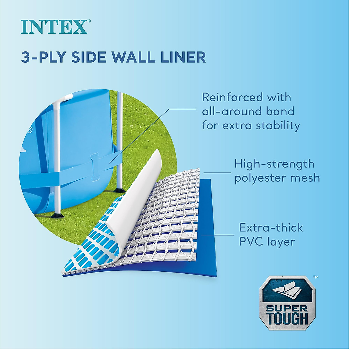 INTEX 28201EH Metal Frame Above Ground Swimming Pool Set: 10ft x 30in – Includes 330 GPH Cartridge Filter Pump – Puncture-Resistant Material – Rust Resistant – 1185 Gallon Capacity