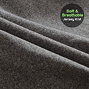 COSMOPLUS Pregnancy Pillow Cover U Shaped Full Body Pillow Case Cover for Maternity,Stretchy Cool Breathable Jersey Fabric, Provides Sleep and Pregnancy Support,Heather Grey