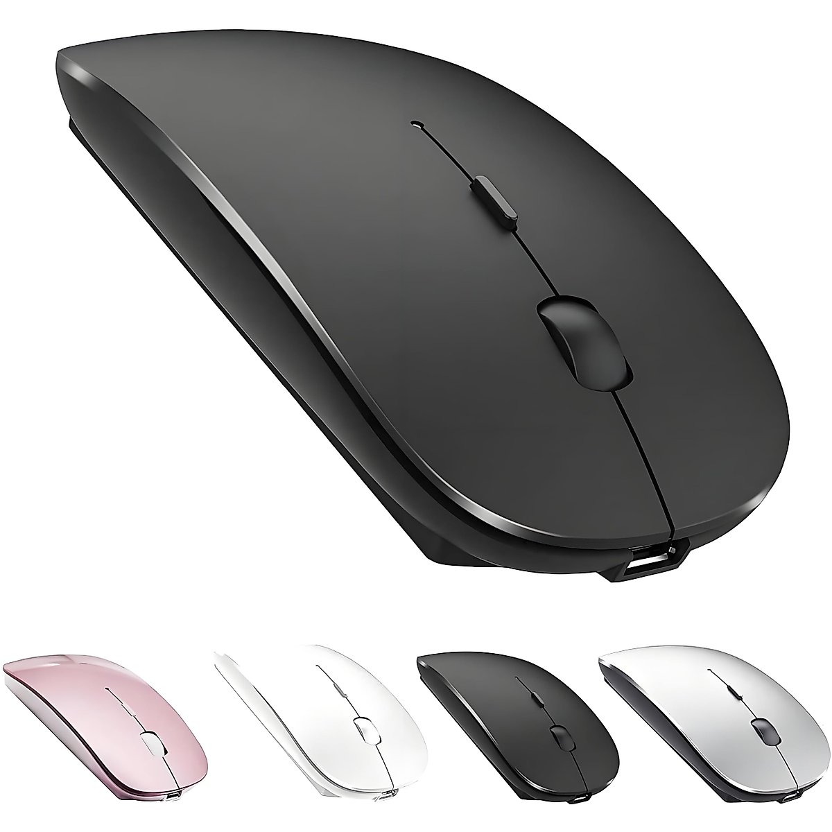 ZERU Bluetooth Mouse,Rechargeable Wireless Mouse for MacBook Pro/MacBook Air,Bluetooth Wireless Mouse for Laptop/PC/Mac/iPad pro/Computer