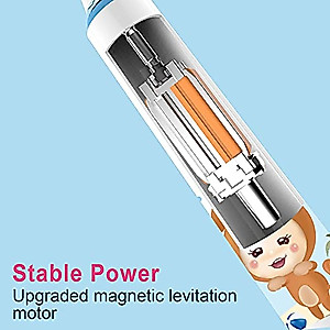 SEAGO Kids Electric Toothbrushes, Fast Charging Maglev Power Kids Toothbrushes Electric with Timer for 3-12 Boys and Girls, 2 Modes Electric Toothbrush Kids with 2 Replaceable Kids Toothbrush Heads