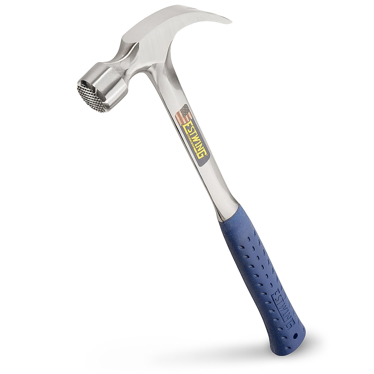 ESTWING Framing Hammer - 22 oz Long Handle Curved Claw with Milled Face & Shock Reduction Grip - E3-22CM