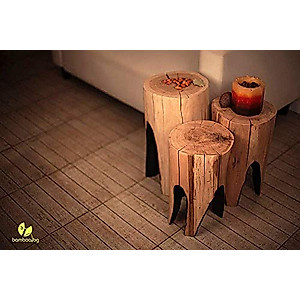 Ski Lodge Table, Rustic Nightstand, Barn Wood Furniture, Stump Table, Small Round Table