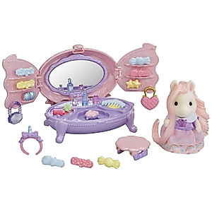 Calico Critters Pony's Vanity Dresser Set, Dollhouse Playset with Figure and Accessories