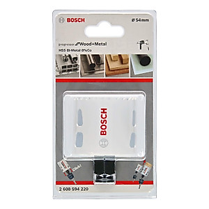 Bosch 2608594220 BiM Progressor Bi Holesaw 8% Cobalt Alloy Progressive Toothed Strip for Wood and Metals Diameter 54 mm
