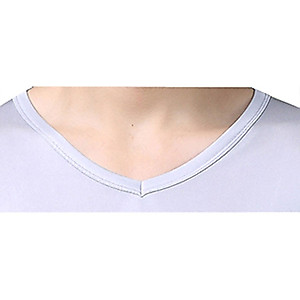 Grenasasilk Men's Silk Long Johns Mulberry Silk Long Underwear V-Neck Breathable Thermal Underwear Sets & Undergarments (L, Silver Grey)