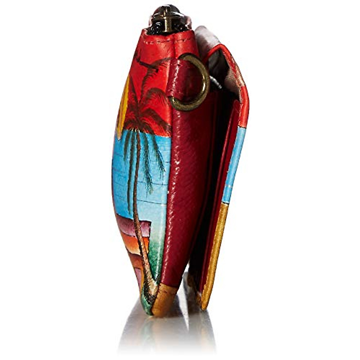 Anna by Anuschka Women's Hand-Painted Genuine Leather Flap Organizer Wallet - Viva Cuba