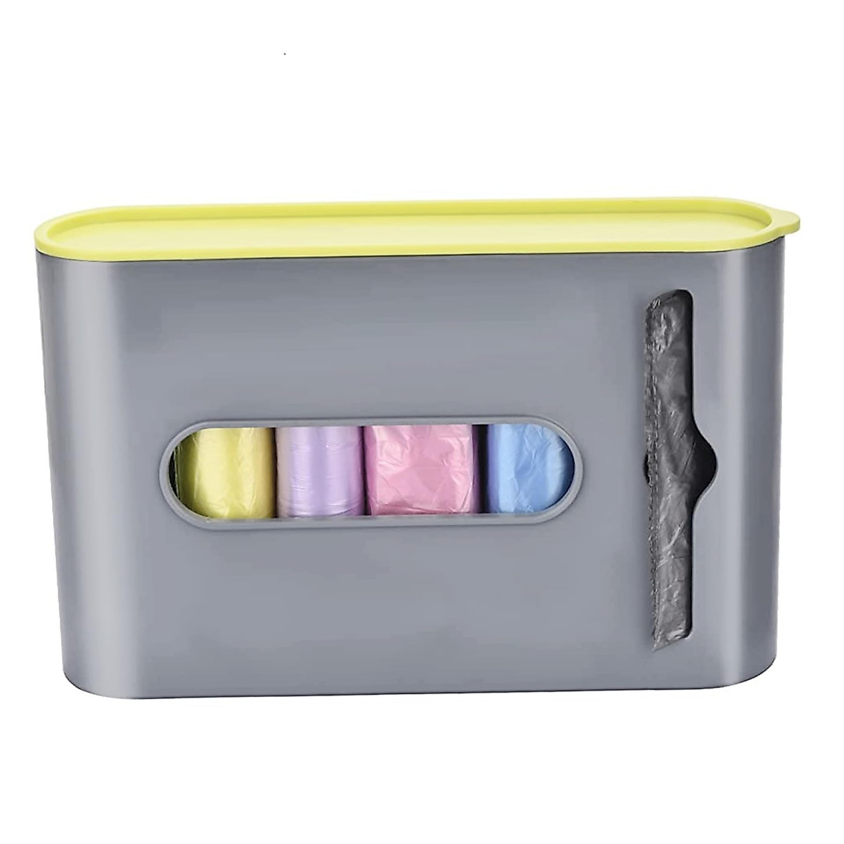 NewGtuizi Trash Bag Holder,Trash Bag Dispenser with Lid Punch-Free,Garbage Bag Dispenser Garbage Bag Holder for Cabinet, Garbage Bag Dispenser Under Sink - Trash Bag Organizer for Home Or Shops