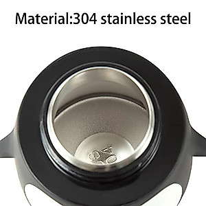 Aduomi Penguin Water Bottle Stainless Steel Insulation Water Bottles Coffee Cartoon Penguins Kids Gifts 8.4oz/250ML, Black, 5.79*3.23inch