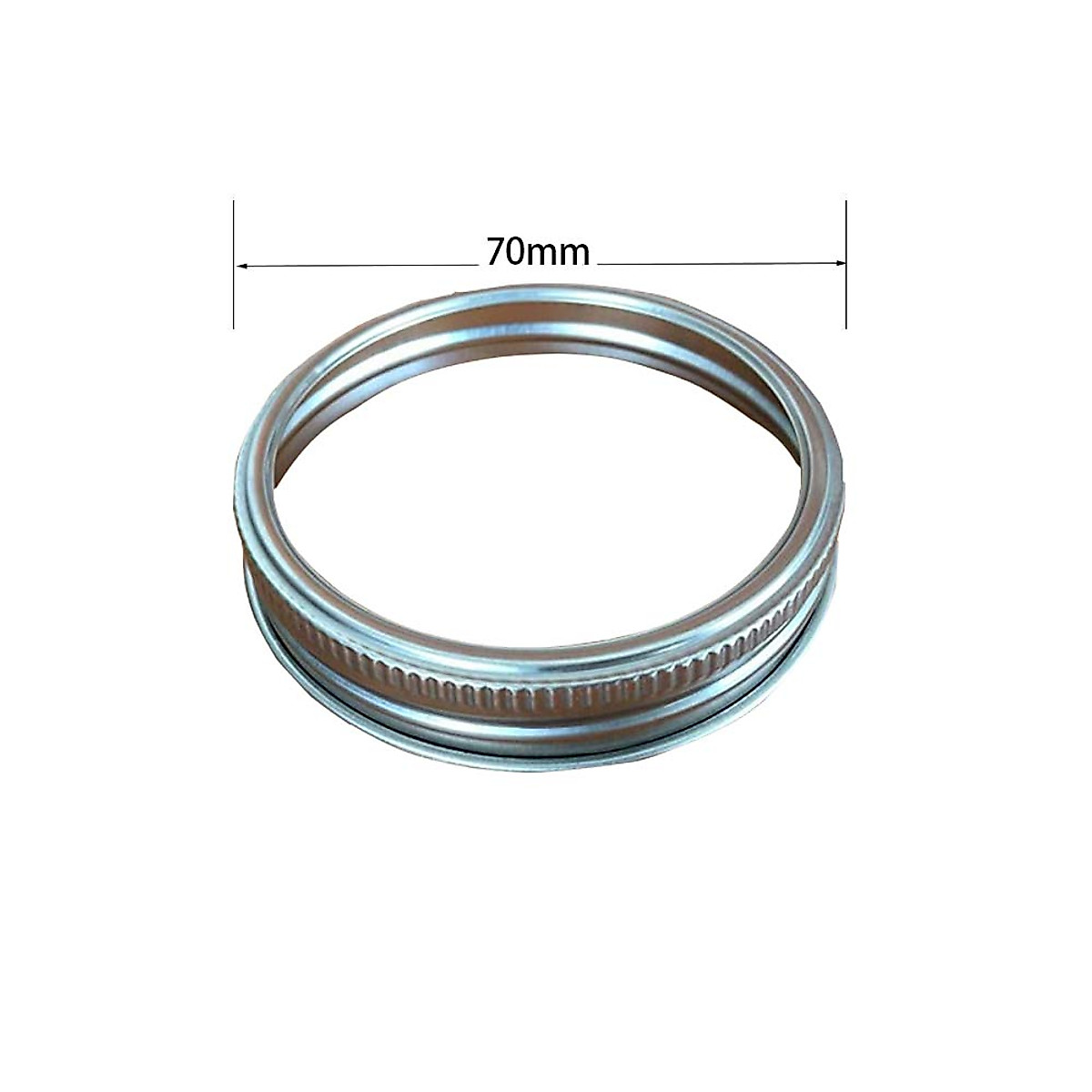 24 Rust Resistant Silver Mason Jar Replacement Rings, 70mm Regular Mouth Mason Jar Lids Silver Canning Jar Lid, Prevent leakage for Mason Jars