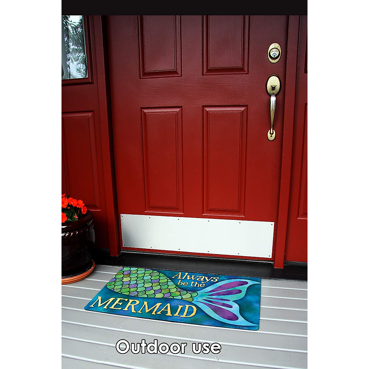 Toland Home Garden 800501 Mermaid Tail Funny Door Mat 18x30 Inch Outdoor Doormat for Entryway Indoor Entrance