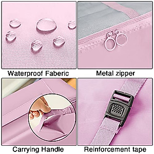 Blibly Packing Cubes for Suitcase, 9 PCS Lightweight Travel Luggage Organizers Set, Waterproof Luggage Packing Cubes for Travel Accessories(Pink)