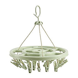 Ankexin Folding Clothes Drying Rack 24 Windproof Clips Collapsible Laundry Drying Rack Space Saver Clothes Rack for Bathroom