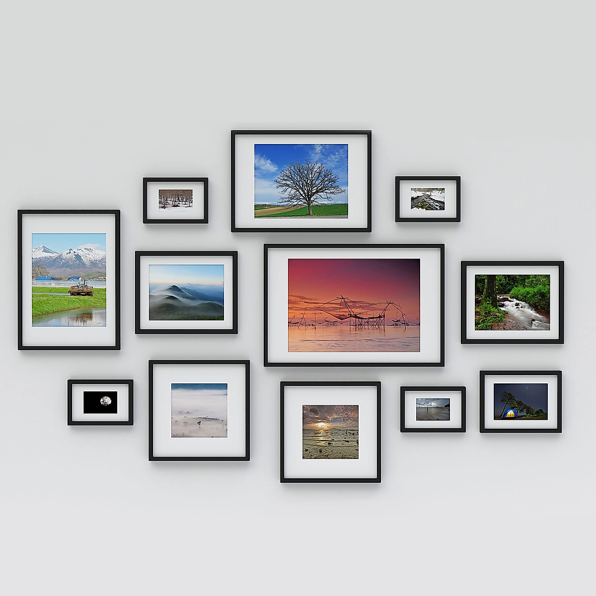 uxcell 9.8" x 11.8" Picture Mat, Core Bevel Cut Frame Mattes Photo Backing Board for 7.8" x 9.8" Photos Pictures Artwork Painting, White 8Pcs