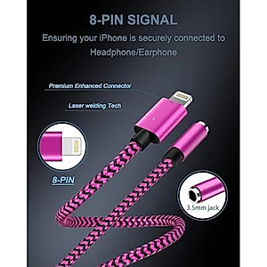 [Apple MFi Certified] 2Pack iPhone Headphone Adapter, Lightning to 3.5mm Headphone Audio Aux Jack Adapter iPhone Dongle Car/Home for iPhone 14 13 12 11 Pro Max Plus Mini XR XS 8