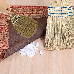 Sweeping Broom Palm Broom Small Natural Whisk Broom Retro Vietnamese Sweeping Broom Desk Cleaning Brush for Courtyard Garage Lobby Mall Market Sidewalks Decks