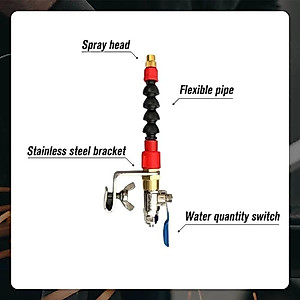 2023 New Cutting Machine Misting System Water Sprayer - Marble Brick Tile Cutting Machine Grinder, Dust Remover Water Sprayer for Cutting Machine (Sprayer Only)