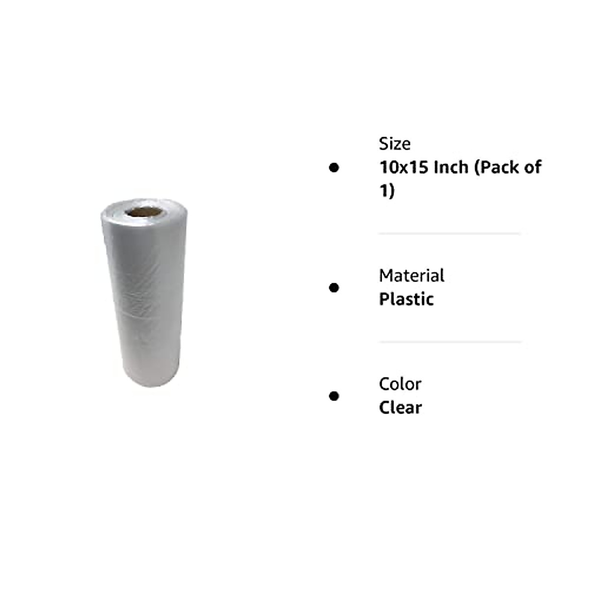 Royal7 10" x 15" 500 Bags/Roll Plastic Food Storage Bags, for Vegetable Fruits, Bread, Food Storage (1 Roll)