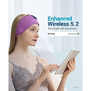 Voerou Sleep Headphones, Adjustable Bluetooth Headband Wireless Earbuds Washable Sleeping Music Headphones, Technology Gadgets for Side Sleepers, Workout, Jogging, Yoga, Insomnia, Travel, Meditation