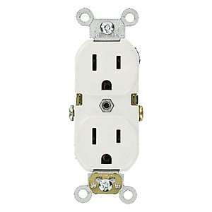 Leviton M22-CBR15-WMP Prograde 15 Amp Duplex Outlet (10 Pack) - White