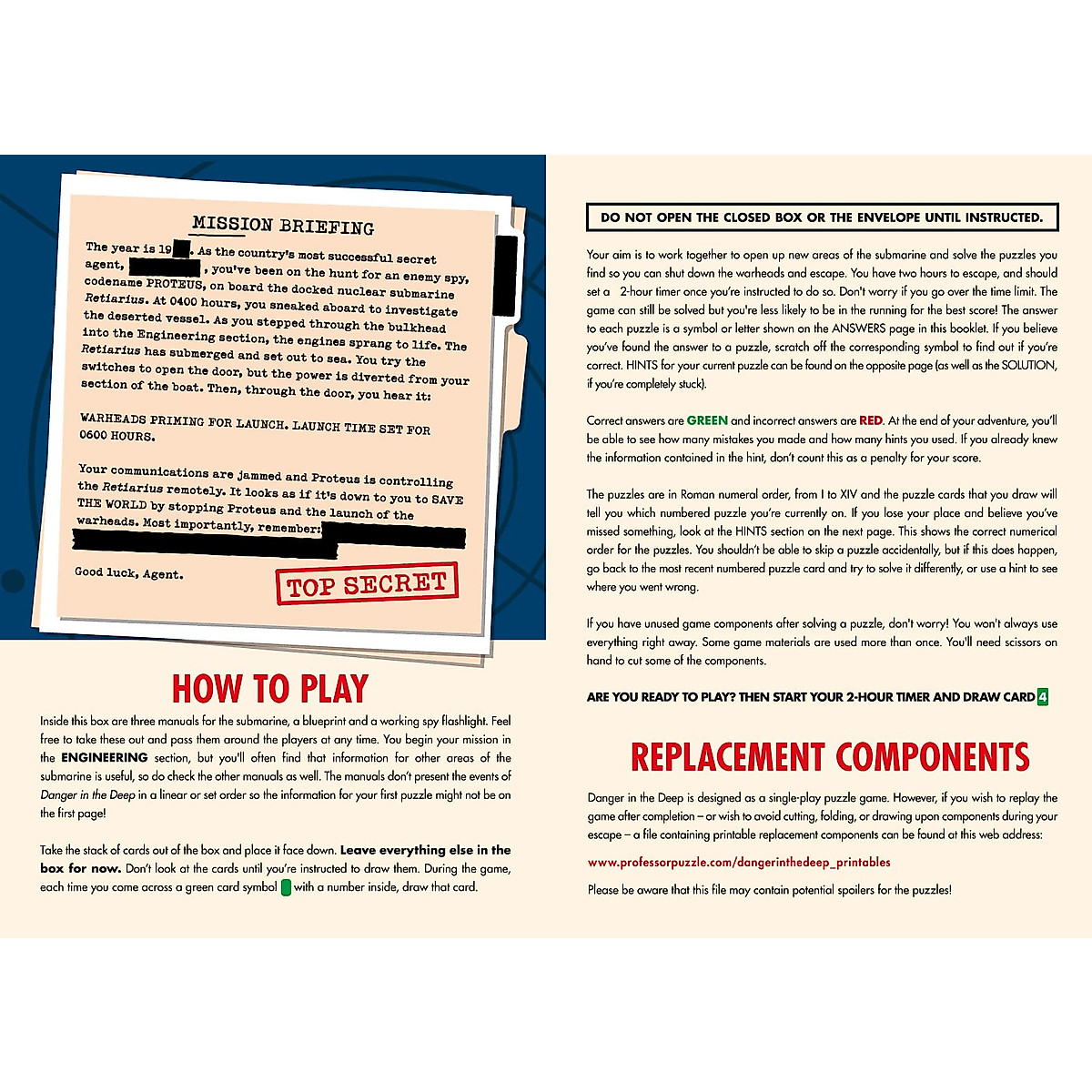 Professor Puzzle Danger in The Deep | Escape Room Game