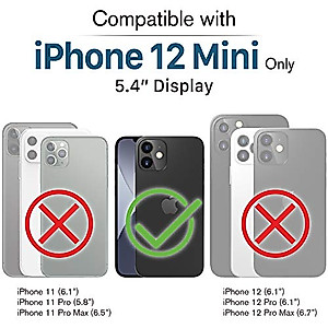 VENA Wallet Case Compatible with Apple iPhone 12 Mini (5.4-inch), vCommute (Military Grade Drop Protection) Flip Leather Cover Card Slot Holder with Kickstand Space Gray