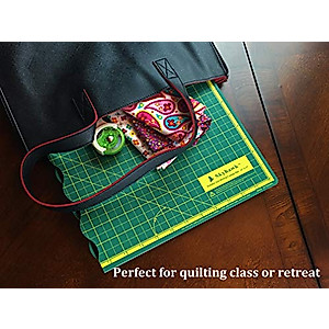 Skyhawk Self Healing Folding Rotary Cutting Mat for Quilting, with 23"x17" Grids & Non-Slip Base, Great for Crafts, Quilting, Sewing, Scrapbooking. Foldable into Convenient Travel Size.