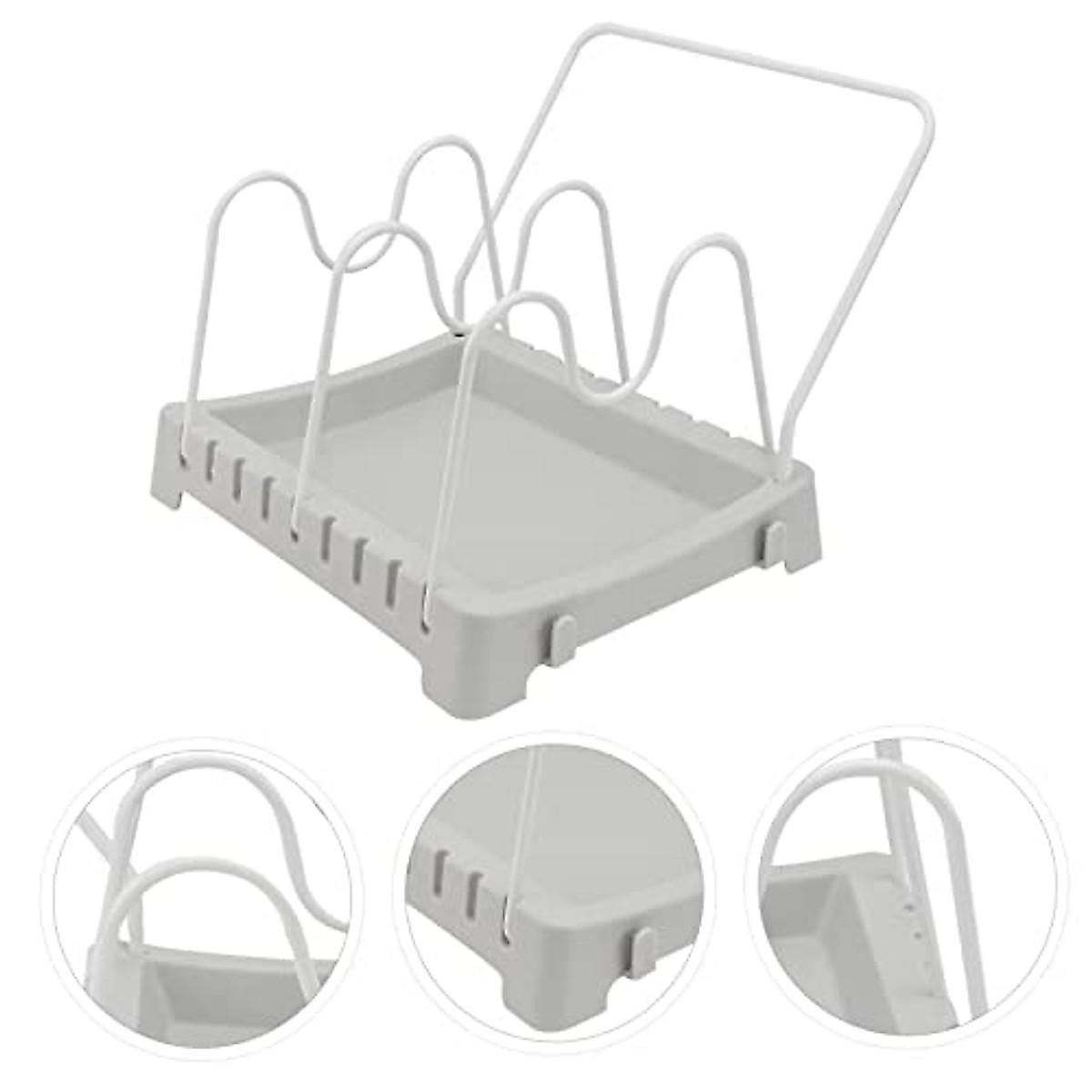 Alipis 2 Pcs Pan Storage Rack Cutting Board Holder Stand Dish Rack for Cabinet Tabletop Shelf Cabinet Shelves Pan Lid Organizer Pantry Rack Tabletop Pot Lid Holder Kitchen Pot Lid Holder