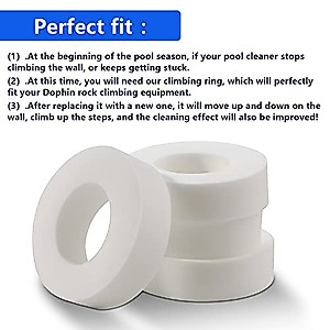 Climbing Rings Replacement for Dolphin Maytronics Robotic Pool Cleaner 6101611 Compatible with M200 M400 M500 Nautilus/CC Plus DX3/DX4/DX6 & More - (4 Pack)