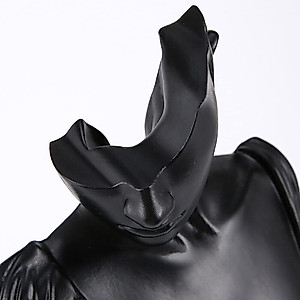 Head Mannequin Bust Stand for Jewelry Necklace Earring Display Rack Holder 25x13x11cm (Black)