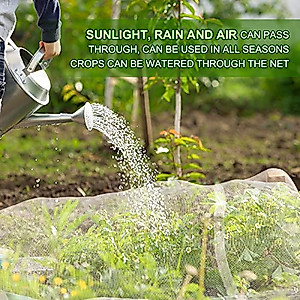 Garden Netting, Jevrench Durable Ultra Fine Garden Netting, Garden Plant Cover Row Cover Makes Plants, Vegetables, Fruits, and Flowers Grow Better (4ft x 25ft)