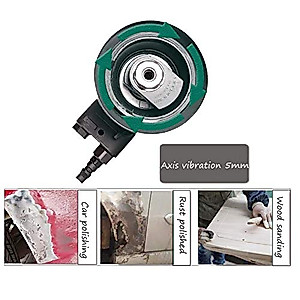 Professional Air Random Orbital Sander, Heavy Duty Dual Action Pneumatic Palm Sander (6 inch, Red)