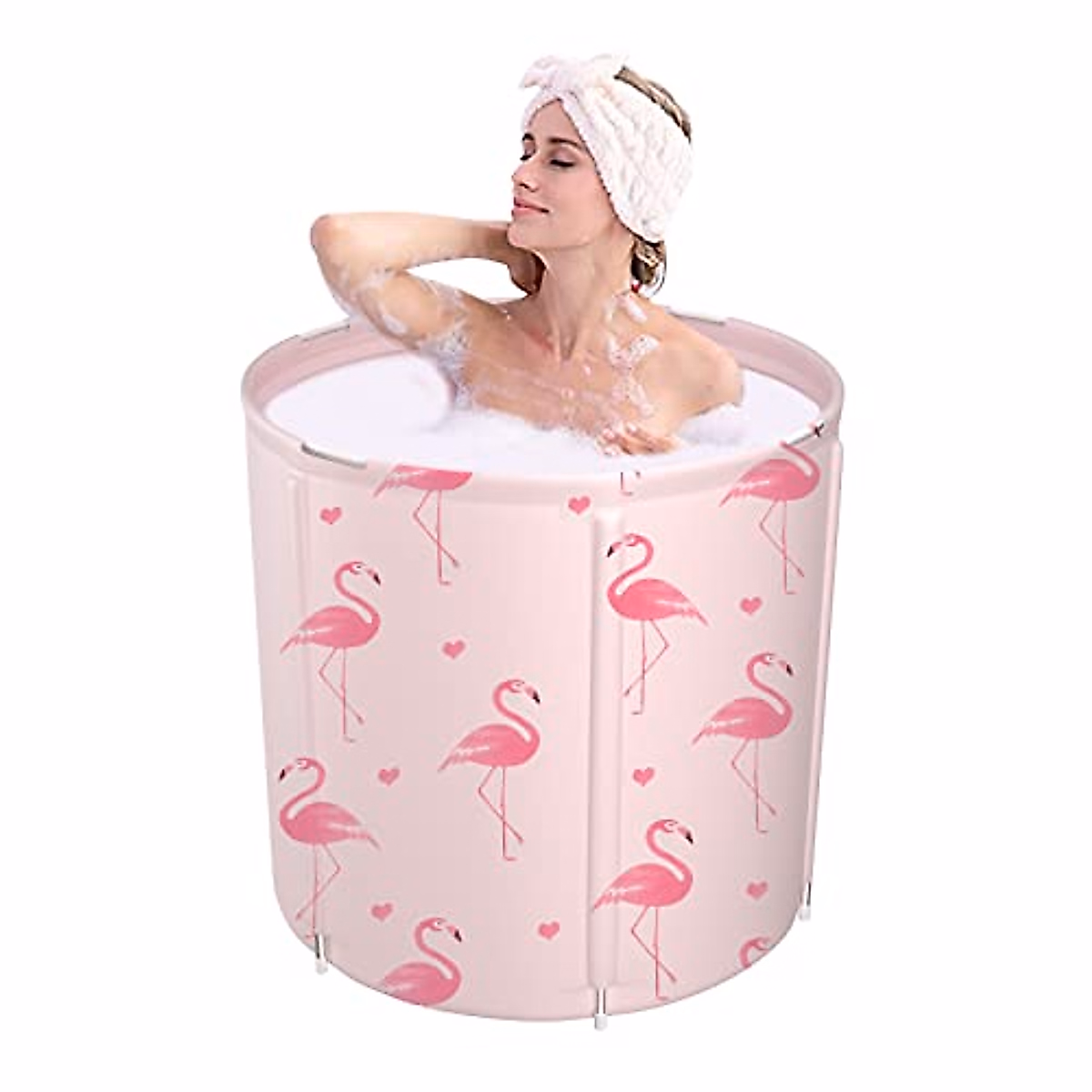 Essbhach Foldable Bathtub, Separate Family Bathroom SPA Tub, Soaking Standing Bath Tub for Shower Stall, Efficient maintenance of temperature, Ideal for Hot bath ice bath