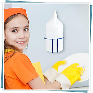 Hicarer 2 Pcs One Gallon Jug Storage Rack Wall Mounted Heavy Duty Steel Wall Rack for 1 Gallon Bottle Round Water Jug Rack Jug Holder with Hardware Hand Sanitizer 6-3/4" W x 5" H x 6-1/2" D (Blue)