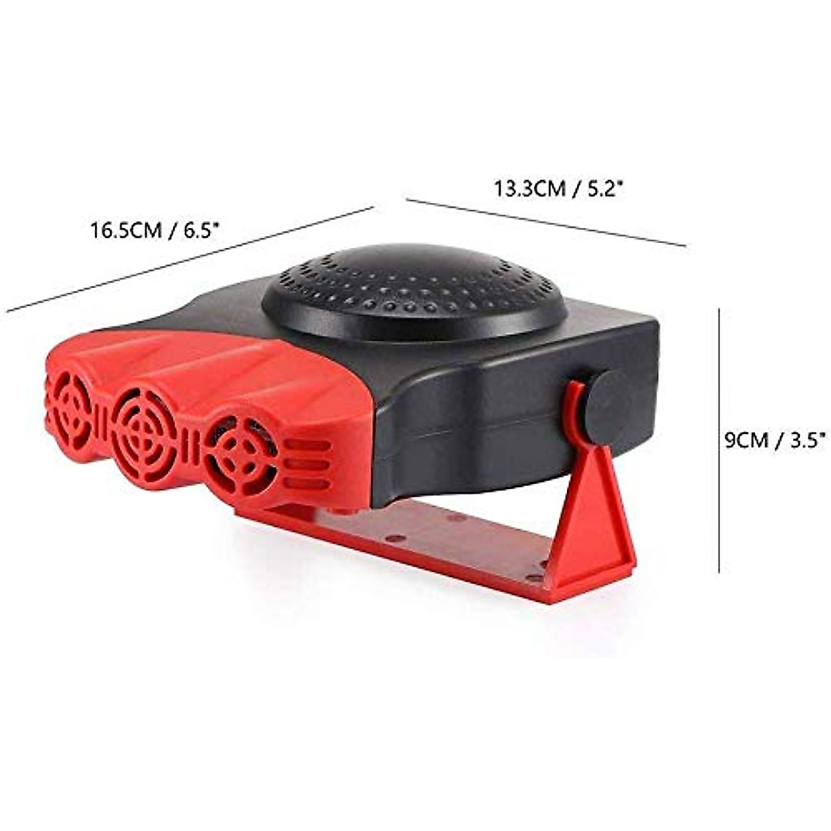 Car Heater, Portable 12V 150W Car Fan 2 in 1 Fast Heating & Cooling with Air Purification Function Plug-in Cigarette Lighter Car Defroster(Red)