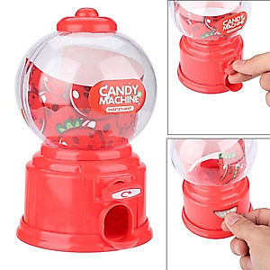 Alomejor Candy Machine Small Portable Candy Dispenser Mini ABS Machine Candy Twisting Machine Money Bank (Red)