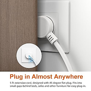 Amazon Basics Power Strip Cube 3 Outlet 3 USB Ports, 1 USB-C(15W) and 2 USB-A(12W), 5 ft Extension Cord, Home, Office, Travel, White