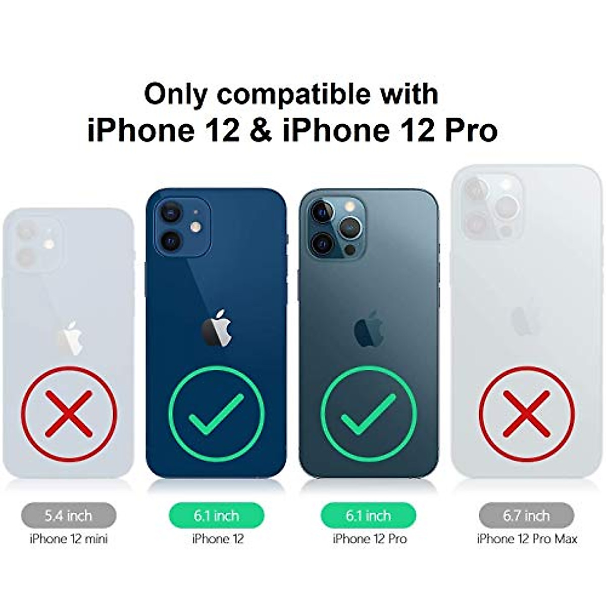 iPhone 12 Pro Military Style Armor Case with Rotating Ring Holder, Kickstand and Metal Stand for Magnetic Car Mount