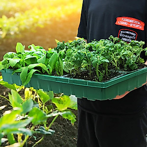 MIXC 5-Pack Strong Seed Starter Trays with Humidity Dome Plant Growing Tray Germination Seed Starting kit for Microgreens,Soil Blocks,Rockwool Cubes,Wheatgrass,Hydroponic,Fodder Systems, Heavy Duty