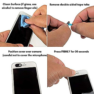 Foretra - Ultra Thin Metal Webcam Cover Privacy Slide for Your Laptop Tablet Avoid Camera Hacking and Protect Your Privacy 5-Pack (Black)