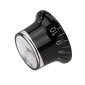 Yootones 6Pcs Speed Control Knobs Plastic Top Hat Style Knobs Compatible with Les Paul Electric Guitar Replacement (Black)