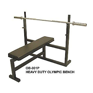 Olympic Bench Press and Olympic 300 Lbs Gray/Black Set