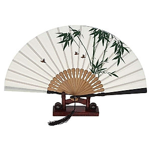 Hand Fan Folding Fan,Hand-held Fan,Vintage Summer Bamboo Folding Fan Hand Held Fan Dance Wedding Party Pocket Gifts Fans Hand Paper Folding Props Vintage style
