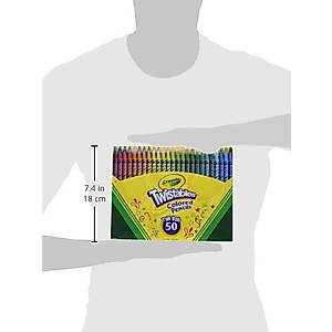 Crayola Twistables Colored Pencil Set (50ct), Kids Art Supplies, Colored Pencils For Kids, Gifts for Boys & Girls, 4+ [Amazon Exclusive]