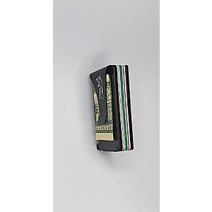 WALLET Blik Traders Carbon Fiber Metal Money Clip RFID Blocking Credit Card Holder, Slim Front Pocket for Men and Women, Minimalist
